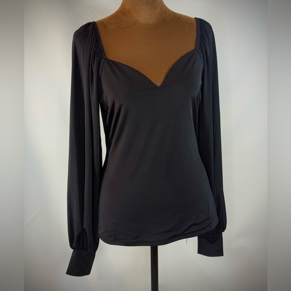 VENUS | Tops | Venus Sweetheart Blouse With Lantern Sleeves | Poshmark